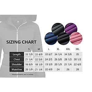 MOERDENG Women's Winter Windproof Warm Down Coats Waterproof Thicken Hooded fashions Puffer Jacket Black 01-XL