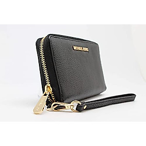 Large Pebbled Leather Smartphone Wristlet