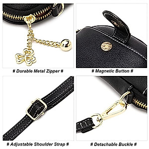 Aslana Touch Screen Phone Bag Vertical Small Crossbody Bag Handbag for Women (Black)