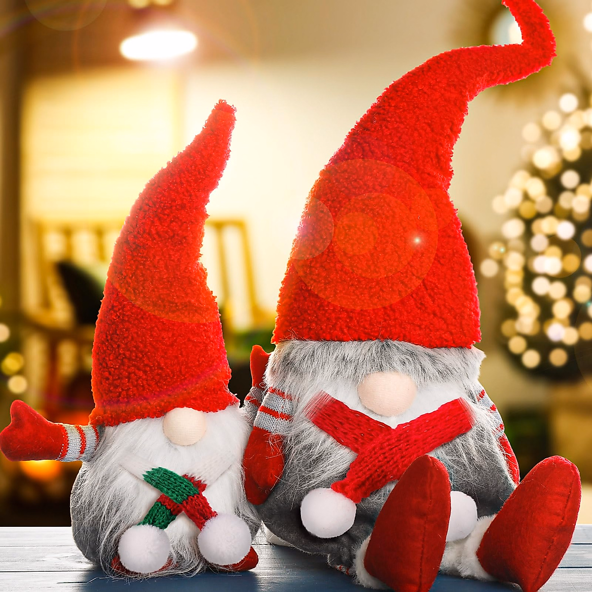 Bencailor 36 Pieces Mini Christmas Scarves for Craft Tiny Snowman Scarves 7.9 x 0.6 Inch Xmas Pet Knitted Scarf Doll Snowman Wine Bottle Scarf Accessory Holiday Christmas Decor for DIY (Red Green)