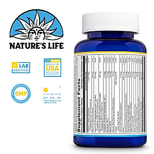 Nature's Life Mighty Mini Vite - Daily Multivitamin for Women and Men - Vitamin D and B Complex - Immunity and Energy Metabolism Support - Lab Verified - 120 Servings, 240 Micro Tablets