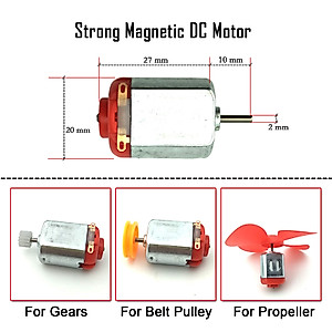 10pcs Micro 130 DC Motor Strong Magnetic Brushed Electric DC 3V -12V 25000 RPM Cars Toys Electric Motor, High Speed Torque DIY Remote Control Toy Car Hobby Motor, Metal Car Engine Motor Kit for Toys