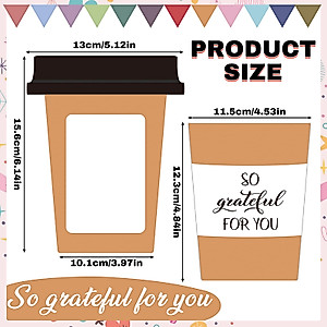 Dinifee 48 Set Teacher Appreciation Gift Card Holder Employee Appreciation Cards Holder Graduation Coffee Cup Card Thank You Gift Card Holder End of Year Gifts for Coworker Teachers(Staff)