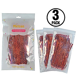 Foil Fringe Curtains Party Decorations - Melsan 3 Pack 3.2 x 8.2 ft Tinsel Curtain Party Photo Backdrop for Birthday Party Baby Shower or Graduation Decorations Rose Gold