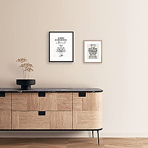 St Joan of Arc 11x14 Gallery Style Print by Soul Sunshine | Unframed 'All Battles' Bible Verses Wall Decor Poster Prints | Rustic Wall Decor, Black and White Lotus Flower, Home Wall Decor