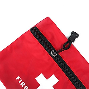 PAXLAMB Red First Aid Bag Empty First Aid Kit Empty Waterproof First Aid Pouch Small Mini for First Aid Kits Pack Emergency Hiking Backpacking Camping Travel Car Cycling (Red, 6x4.3Inch)