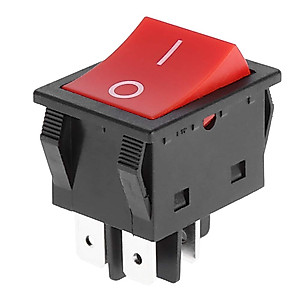 ON Off Rocker Switch, 120V AC/250V AC30A Welder Welding Machine 4-Pin 2 Position Boat Type Toggle Switch(1PCS)
