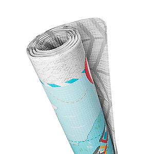 Skip Hop Baby Play Mat, Reversible Foam Floor Mat, 86" x 52", Little Traveler's