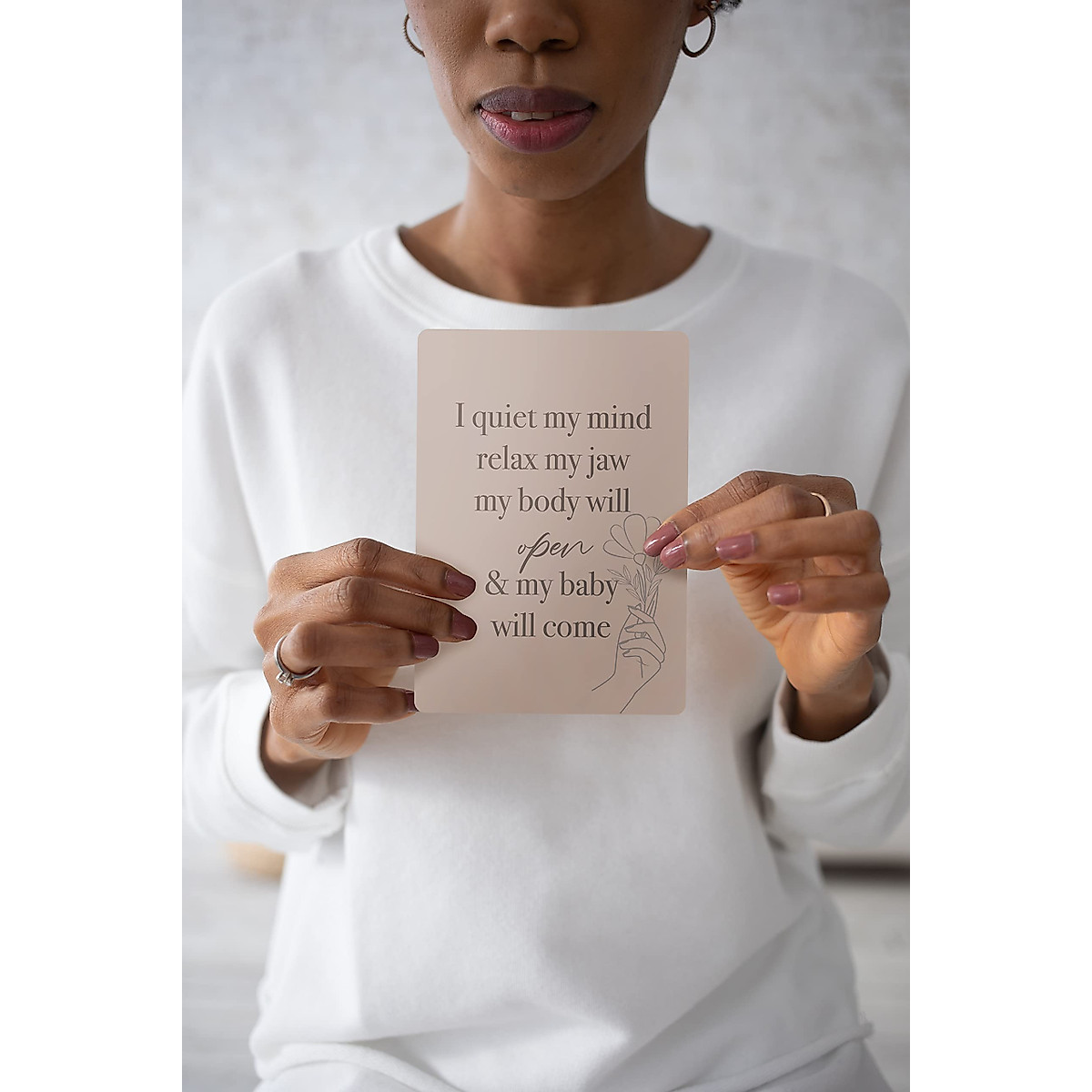 Indie Leigh & Co Positive Affirmation Cards for Pregnancy | Labor & Delivery Essentials | Affirmation Cards for Women | New Mom Gifts for Women After Birth | Hypnobirthing Affirmations