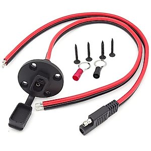 15.8inch 10AWG Power Socket Sidewall Port + 15.8inch 10AWG SAE Extension Cable