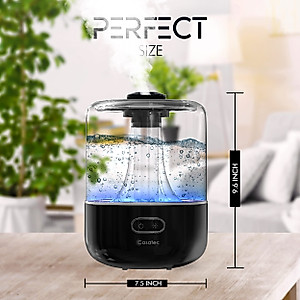 Casatec cool mist humidifier - 2 in 1 humidifier and diffuser (Black)