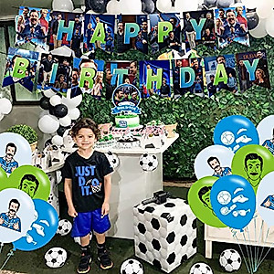Soccer Party Decorations,Birthday Supplies For Soccer 2023 Includes Banner Cake Topper 12 Cupcake Toppers 18 Balloons