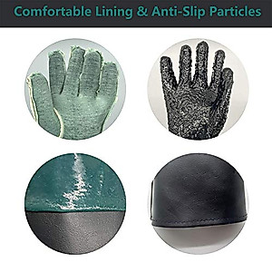 HOLDWIN Rubber Sandblaster Gloves for Abrasive Blasting be Used on Sandblast Cabinet Sand Blasting Gloves With Particle