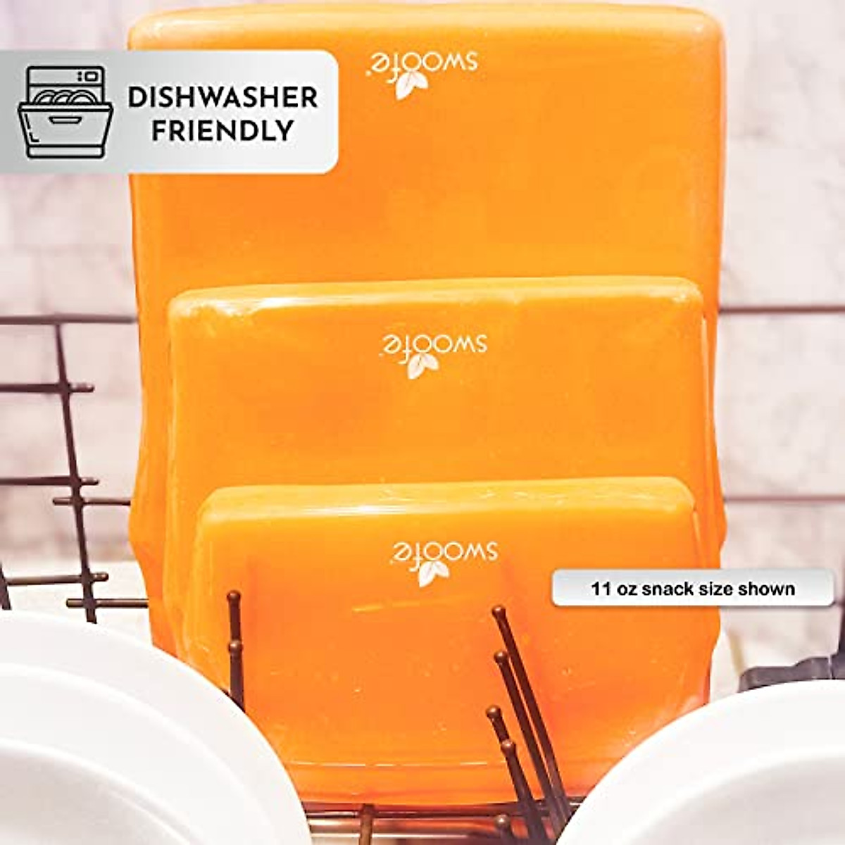 SWOOFE Reusable Silicone Food Bag | Snack Size 11 Oz (Coral) | Eco-Friendly | Plastic Free Storage Snacks Bag | Great for Cooking, Sous Vide, or Freezer use | Leakproof, Dishwasher-Safe.