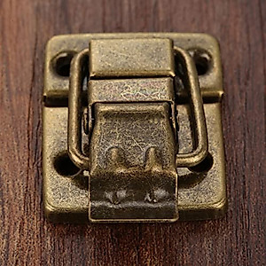 GAFENO Latch Lock Metal Lock Hasp Antique Bronze Latch Clasp Toggle BuckleJewelry Box Case Furniture Hardware Suitcase w/Screws