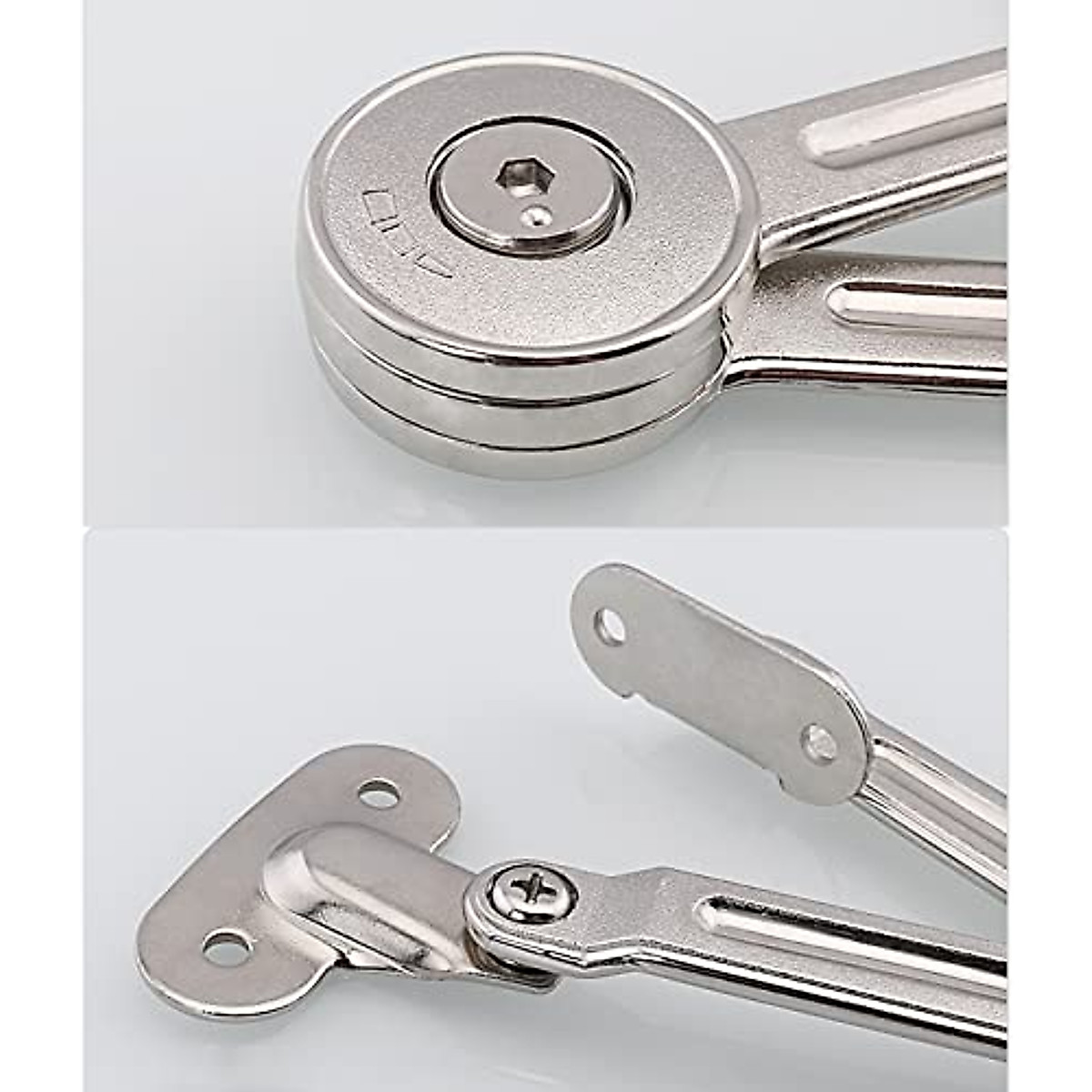 2 Packs [Upgraded] Qrity Cabinet Cupborad Furniture Door Lift Stay Support Hinge Damper - Support Up to 20KG - Opening Angle 75°/90°/110° - Come with Hex Key