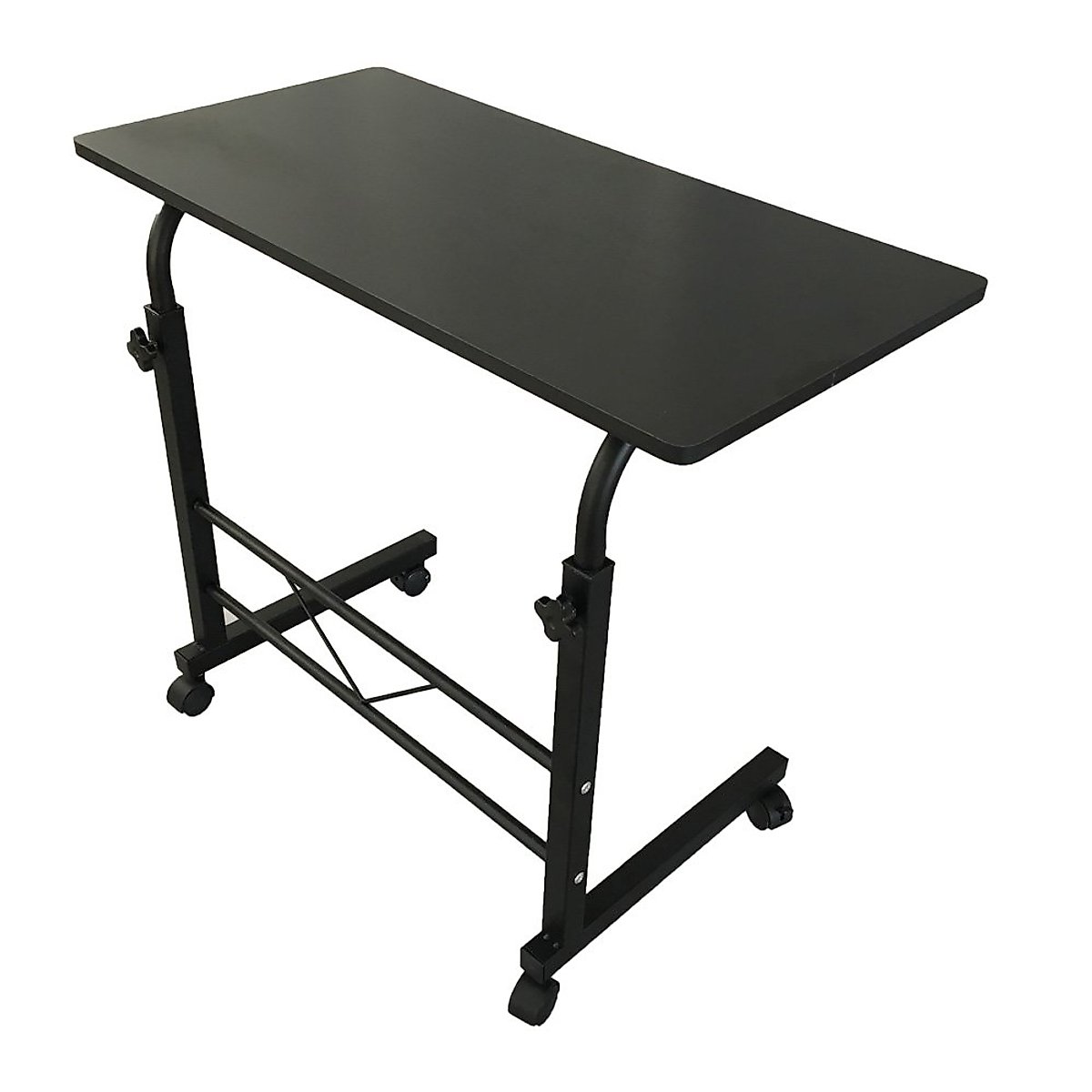 Height Adjustable Computer Desk for Home Office - Standing Table On Wheels - Stylish and Efficient Workspace