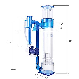 Protein Skimmers for Saltwater Aquariums, DC pump with Controller, Hang On Back Protein Skimmer for Fish Tanks up to 75 Gallons