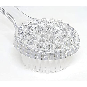 Aquasentials Exfoliating Bath Brush (15.5in) (Clear Handle)