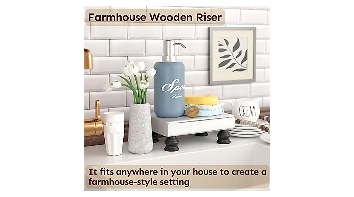 FANGSUN Wooden Hat Rack & Riser for Stylish Decor