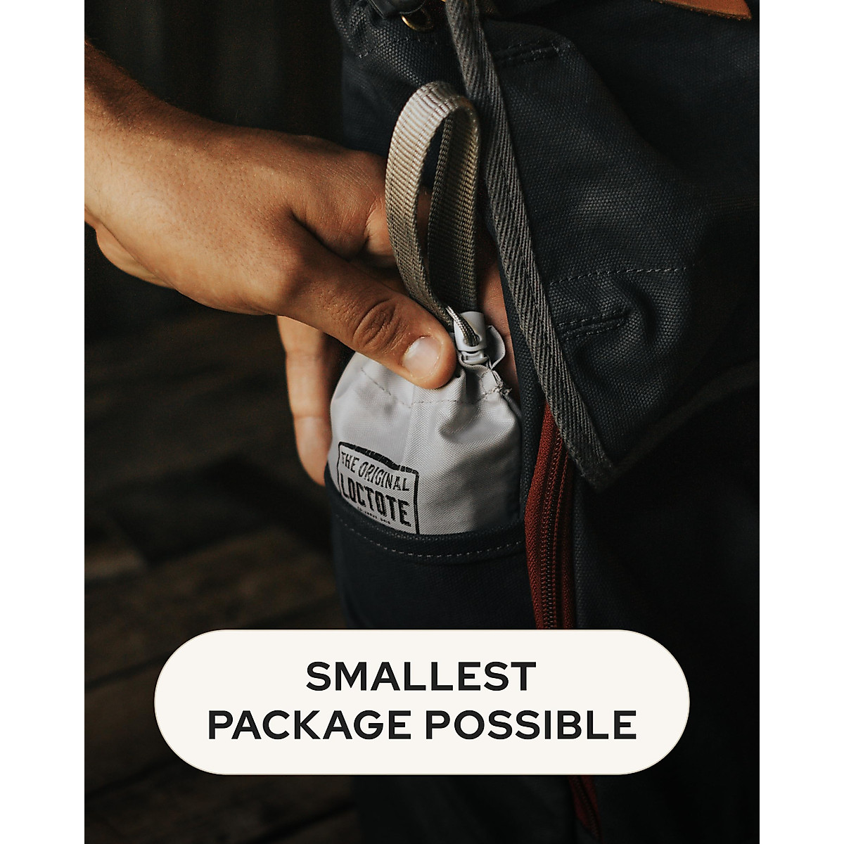 Loctote AntiTheft Sack 3L | Portable Travel Safe | Cut-Resistant , RFID Blocking and Water Resistant | Money Bag with Lock | Beach Safe | Travel Pouch | Beach Lock Box for Valuables (Tahitian Tan)