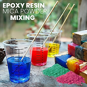 Disposable Measuring Cups for Resin - Pack of 20 8oz Clear Plastic Measuring Cup for Epoxy Resin, Stain, Paint Mixing - Half Pint Reusable Multipurpose Mixing Cups for Cooking and Baking