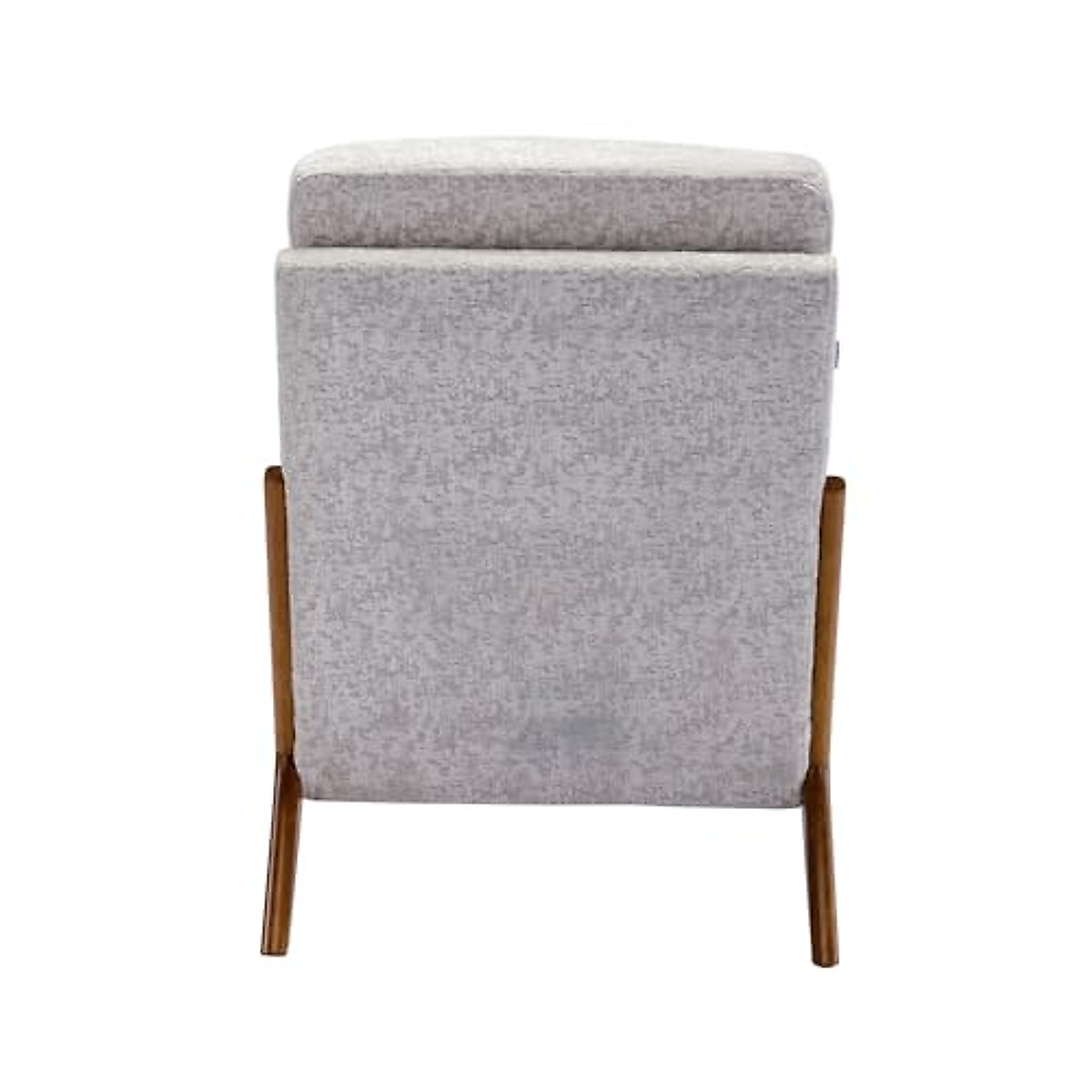 i-POOK Mid-Century Modern Chair, Accent Arm Chair with 3.94" Thick Removable Cushion, Wood Frame Chair for Living Room, Reading Room, Lounge, Beige