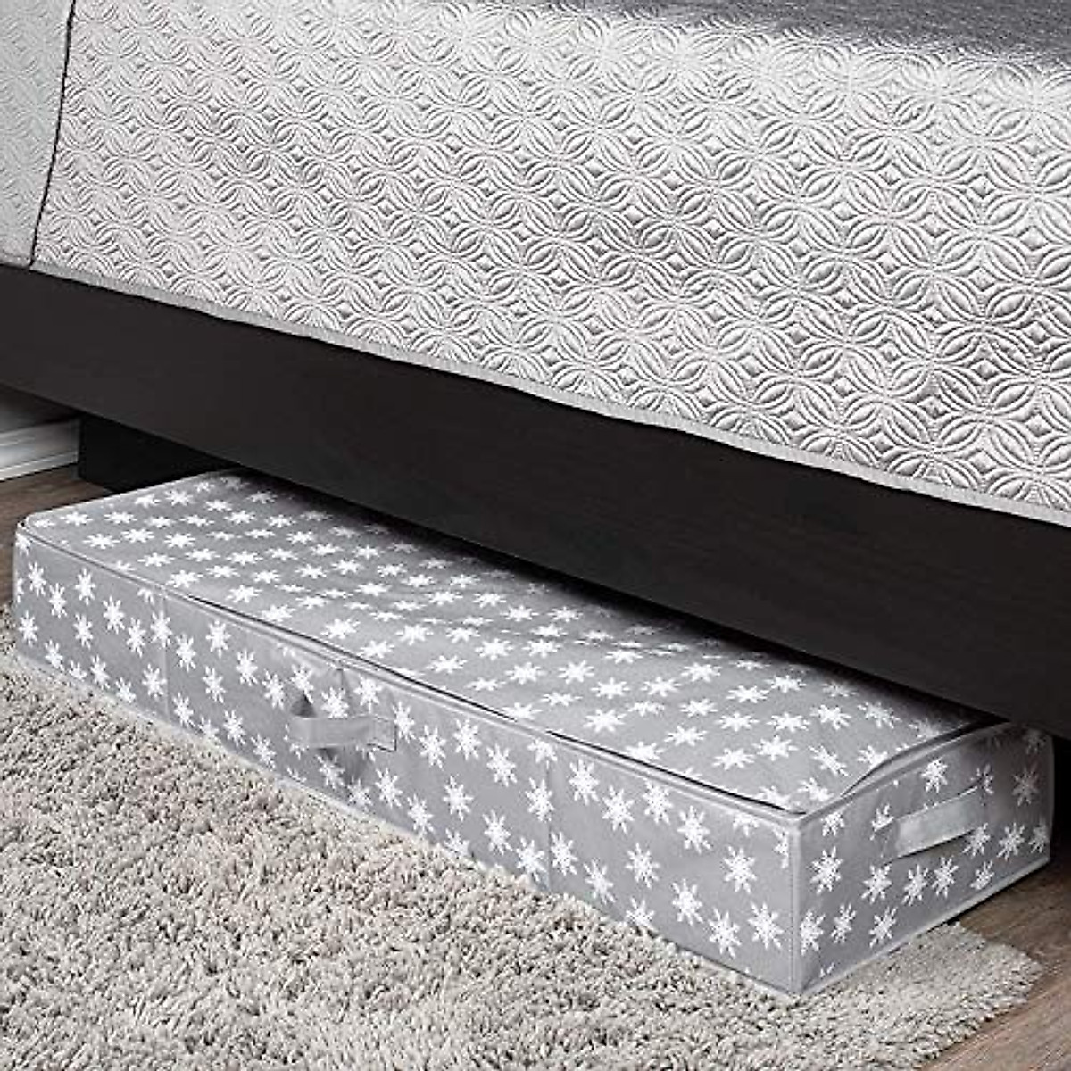 Wrapping Paper Storage Container – Fits up to 27 Rolls 1 3/8” Diam. - Underbed Gift Wrap Organizer Bags, Wrapping Paper Rolls, Ribbon, and Bows - Under Bed- Durable Material 600D - Up to 40” Rolls