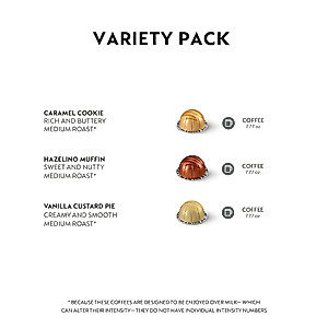 Nespresso Capsules VertuoLine, Barista Flavored Pack, Mild Roast, 30 Count Coffee Pods, Brews 7.77 Ounce (VERTUOLINE ONLY)