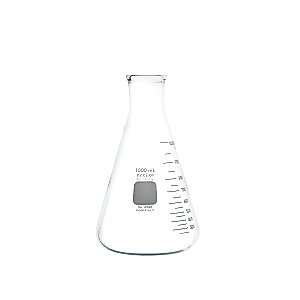PYREX Narrow Mouth Erlenmeyer Flask with Heavy Duty Rim - Borosilicate Glass Flask – Premium Glass Chemistry Flask for Laboratory, Classroom or Home Use - PYREX Chemistry Glassware, 1L, 1/Pk
