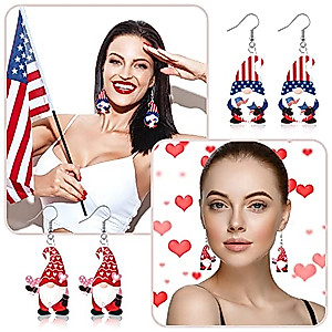 8 Pairs Gnome Earrings for Women Gnome Jewelry Gift Women's Drop and Dangle Earrings for Easter Mother's Day Summer Valentine's Day Christmas New Year (Cute Style)