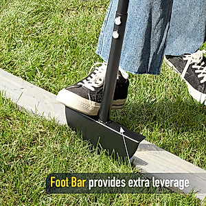 Colwelt Half Moon Edger Lawn Tool, Lawn Edgers with Soft Handle, Manual Lawn Edger for Grass, Borders Sidewalks, Driveways, Gardens, 38-Inch