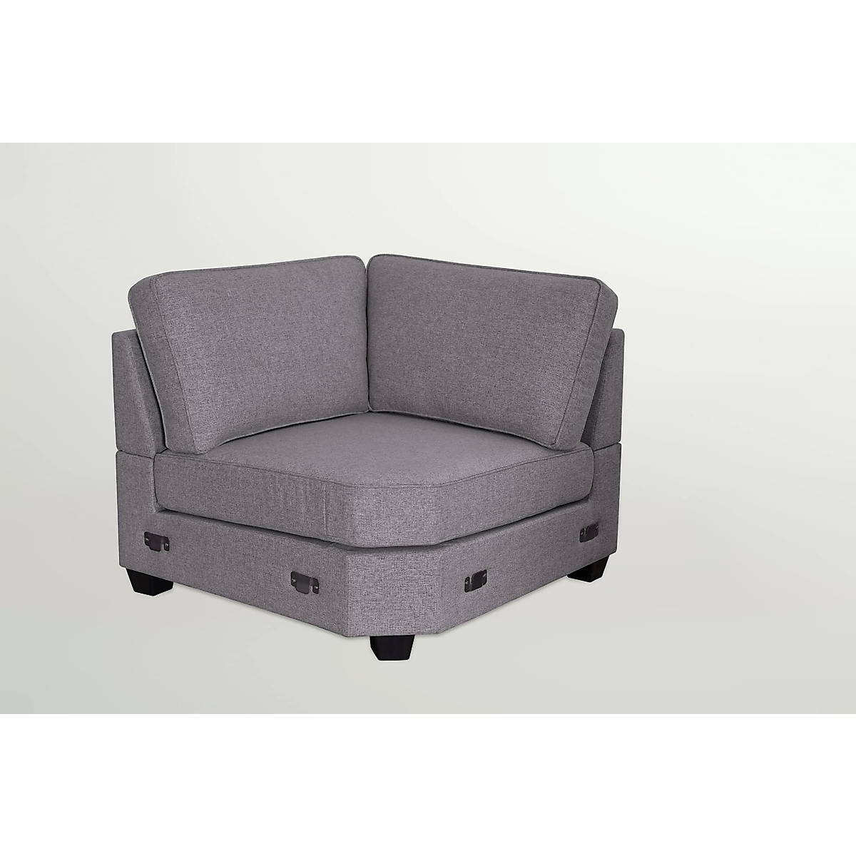 Legend Vansen Fabric Flexible Combination Module Reversible U Shaped Sofa for Living Room, Dark Grey Sectional