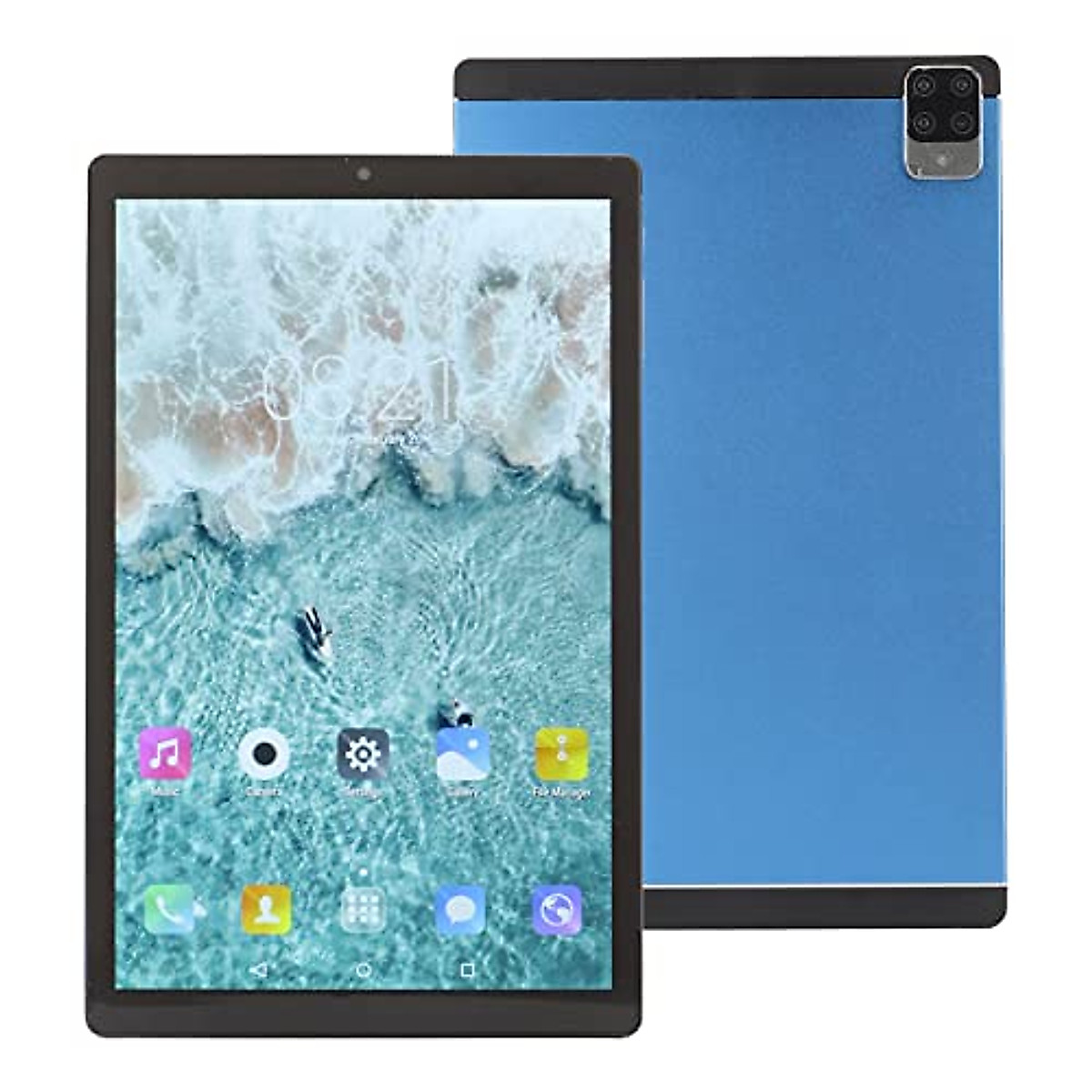 VINGVO HD Tablet, 4GB RAM 64GB ROM 2.4GHz 5GHz WiFi 10.1 Inch Blue Tablet 2560x1600 for Business (US Plug)