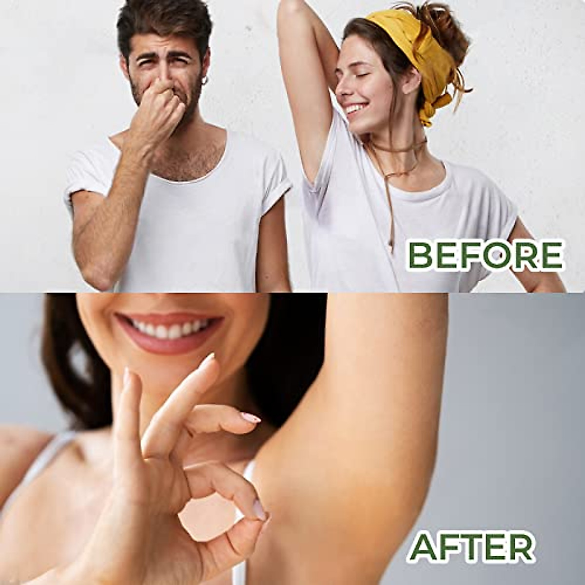 Armpit Detox Scrub 8.8 oz with Peppermint, Aloe Vera and Walnut Shell Powder, Underarm Scrub Helps on Removing Odor, Deep Cleanse & Exfoliating, also for Legs, Knee, Feet, Hands Whole Body