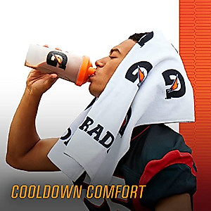 Gatorade Sideline Towel, White, 21" x 39", 100% Cotton, Machine Washable