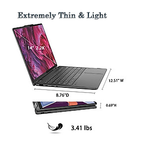 Lenovo Yoga 7i 2-in-1 14" 2.2K 16:10 Touchscreen 0.69" Slim Laptop Intel Evo 10-Core i7-1355U 2 x Thunderbolt Wi-Fi 6 Long Battery Life - 12H Win11Pro W/Stylus Pen (16GB RAM | 512GB PCIe SSD)
