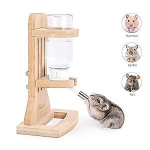 Niteangel Water Bottle with Stand for Syrian Dwarf Hamsters Gerbils Mice Rats Degus Small pet Rodents(White)