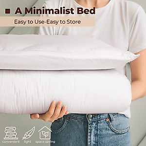 Iyasu Home Twin Japanese Floor Mattress- Shikibuton Floor Bed- Japanese Futon Mattress- Japanese futon Floor Mattress for Adults- 75 by 39 in. Japanese Mattress with Cotton Zip Cover