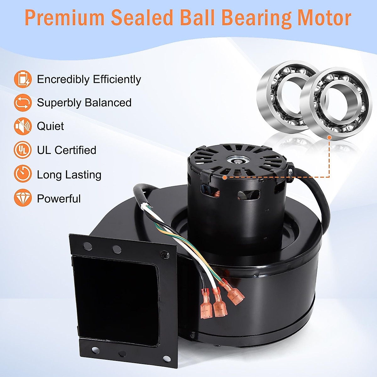 Hipoilk 3-21-33647 Convection Blower Fan for Harman P68, P61, P43, P38, Advance, Accentra 52i Pellet Stove, 3-21-22647 Distribution Blower Fan