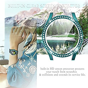 9Pack Cases Compatible with Samsung Galaxy Watch FE 40mm 2024/Watch 5 40mm/Watch 4 40mm Screen Protector, Soft Face Cover + Bling Diamonds Full Protective Bumper Galaxy Watch 5/4/FE 40mm Accessories