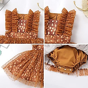 Baby Deer Costume Toddler Halloween Costumes Reindeer Dress Up 1st Christmas Outfit Photoshoot Cosplay Newborn Fairy Romper Tutu Dresses Kids Elk Xmas Elf Holiday Cake Smash Brown Deer 18-24 Months