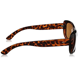 Foster Grant Women's Election Wrap Polarized Sunglasses, Tortoise/Brown, 58 mm