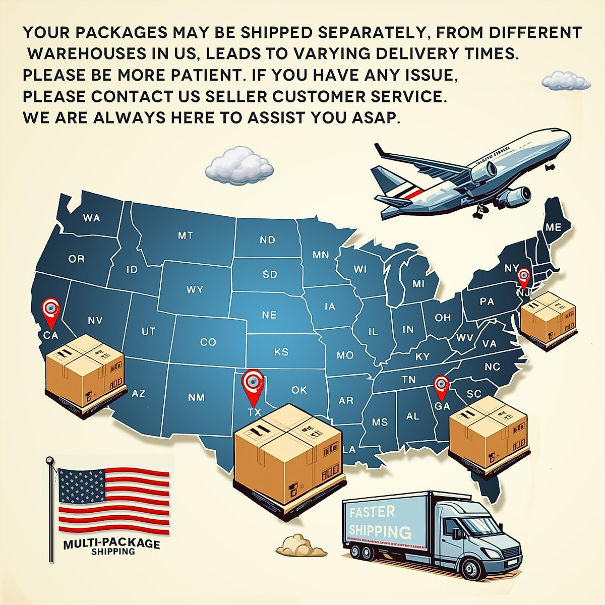 Gardenbee 5 Pieces Patio Conversation Set, Two Wicker Chairs, A Side Table and Two Ottomans with 3.5-inch Seat Cushions for Backyard, Balcony and Deck, Beige