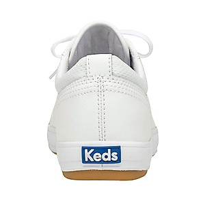 Keds Center Lace Up, Sneaker Womens, White Leather, 6 Medium
