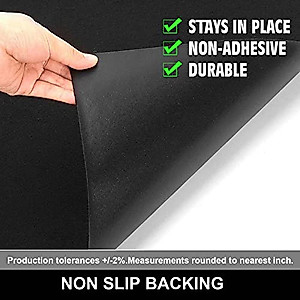 AiBOB Under Grill Mat, 40 X 60 inches Absorbent Oil Pad Protects Decks and Patios, Reusable and Waterproof, Black