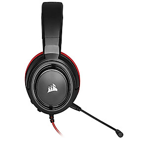 Corsair HS35 - Stereo Gaming Headset - Discord Certified - Memory Foam Earcups - Works with PC, Xbox Series X, Xbox Series S, Xbox One, PS5, PS4, Nintendo Switch and Mobile – Red