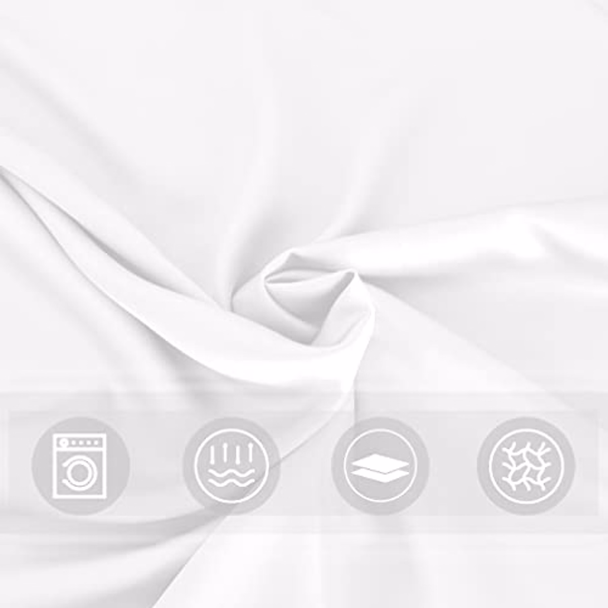 MCO Bedding Twin Bed Sheets Set - 100% Bamboo Sheets - Cooling Breathable Bedding Set with 16" Deep Pocket (3 Pieces, Twin, Warm White)