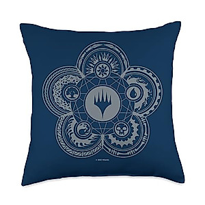 Magic the Gathering Icon Hieroglyph Throw Pillow, 18x18, Multicolor