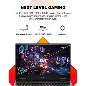HP OMEN 15 Gaming Laptop, NVIDIA GeForce RTX 3060, 11th Generation Intel Core i7-11800H, 8 GB RAM, 512 GB SSD, 15.6” 144 Hz Full HD Display, Windows 10 Home, RGB Backlit Keyboard (15-ek1010nr, 2021)